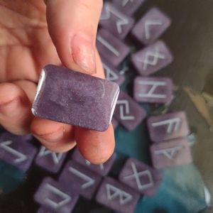 Hand Crafted | Other | 24 Purple And White Norse Runes Resin | Poshmark